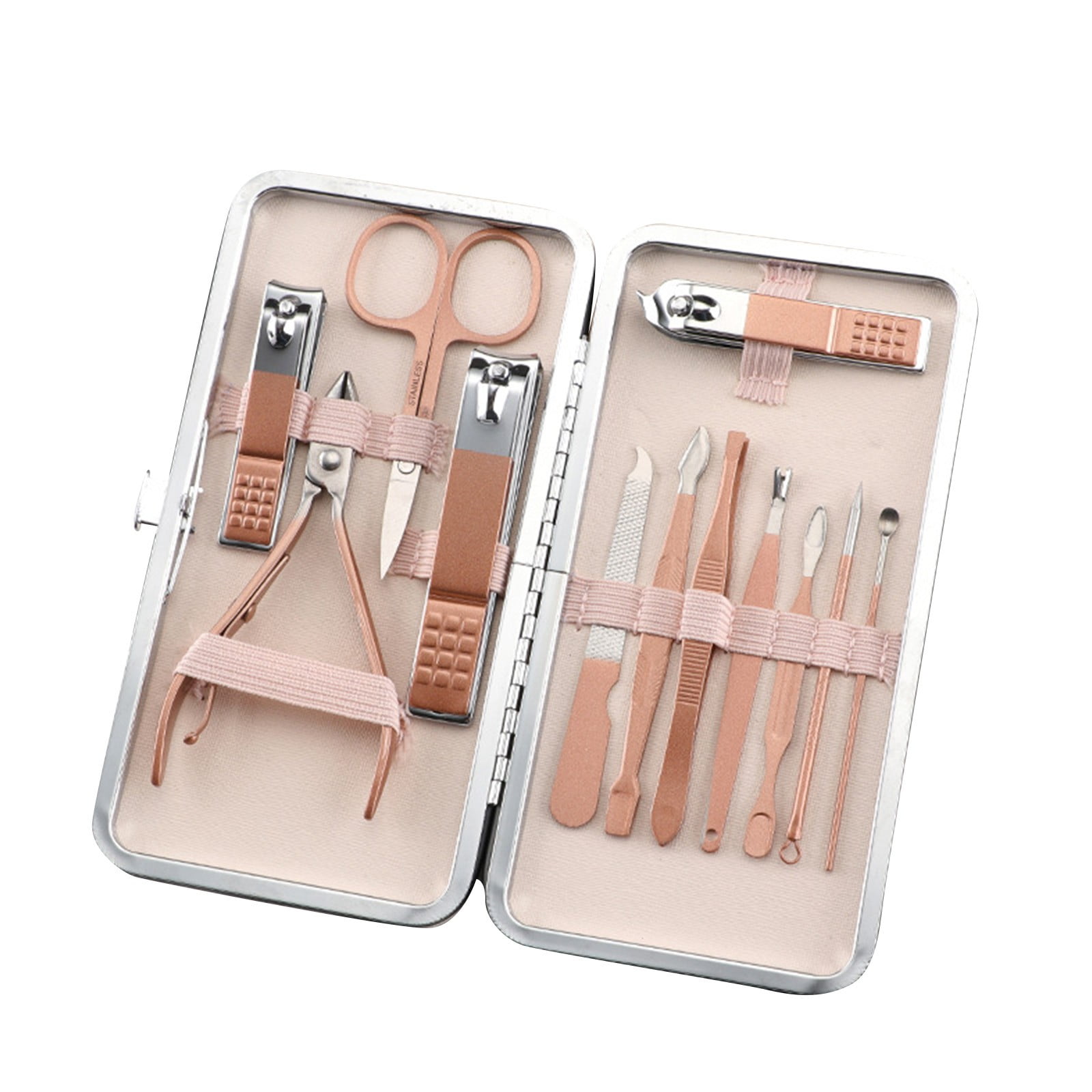 Siquannnn Travel Mini Manicure Set Nail Clipper Set 12 In 1 Stainless ...