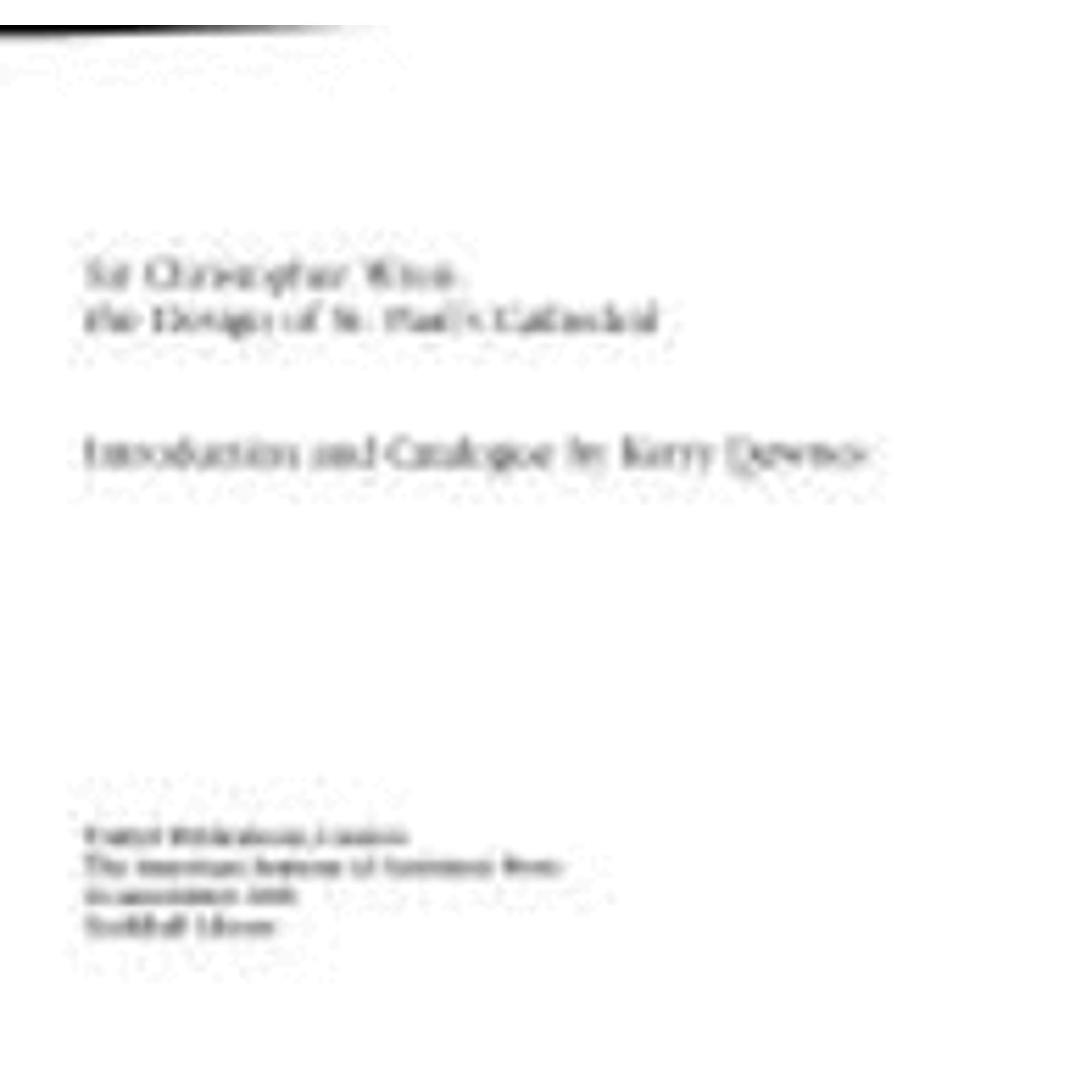 Pre-Owned Sir Christopher Wren: The Design of St. Paul's Cathedral ...