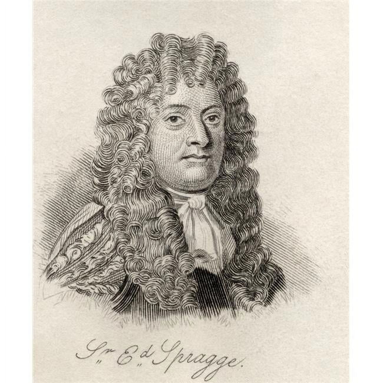 Sir Edward Spragge C.1629 - 1673 English Admiral From The Book Crabbs ...