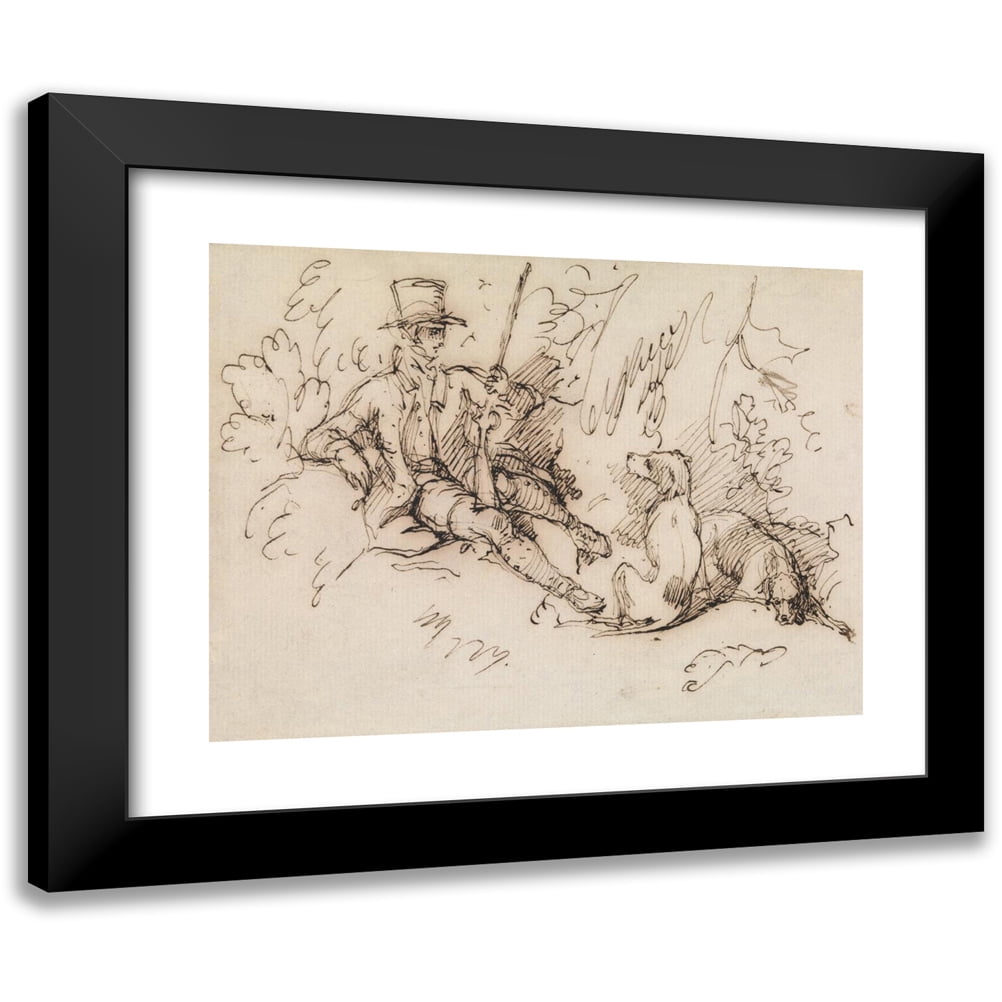 Sir Edwin Henry Landseer 14x12 Black Modern Framed Museum Art Print ...