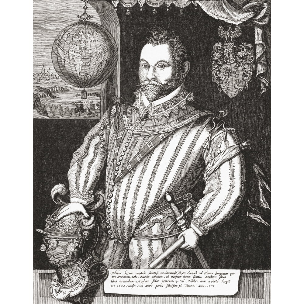 Sir Francis Drake Vice Admiral 1540 To 1596 English Sea Captain ...