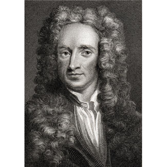 Sir Isaac Newton - 1642-1727 English Physicist & Mathematician Engraved ...