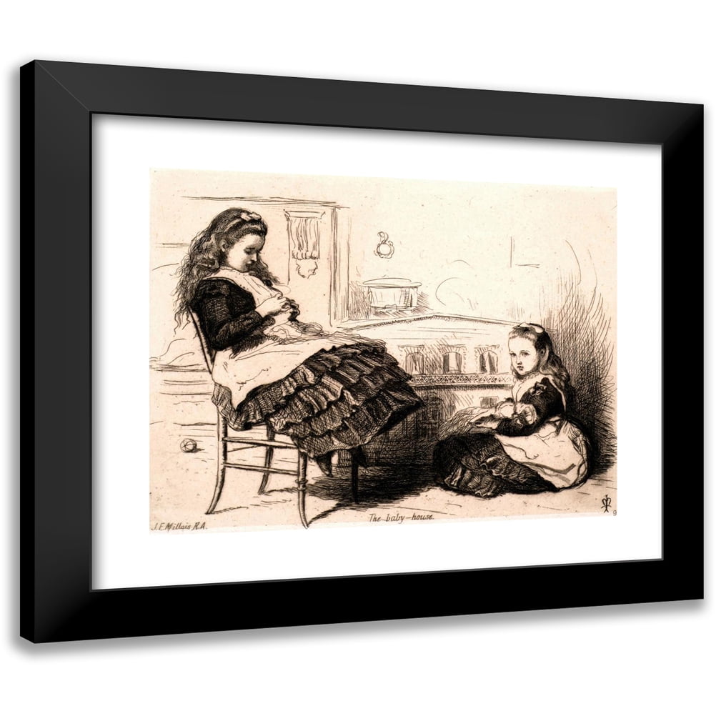 Sir John Everett Millais 14x12 Black Modern Framed Museum Art Print ...