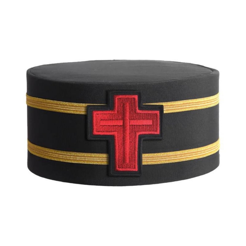 Sir Knight Knights Templar Commandery Masonic Crown Cap - Black Rayon ...