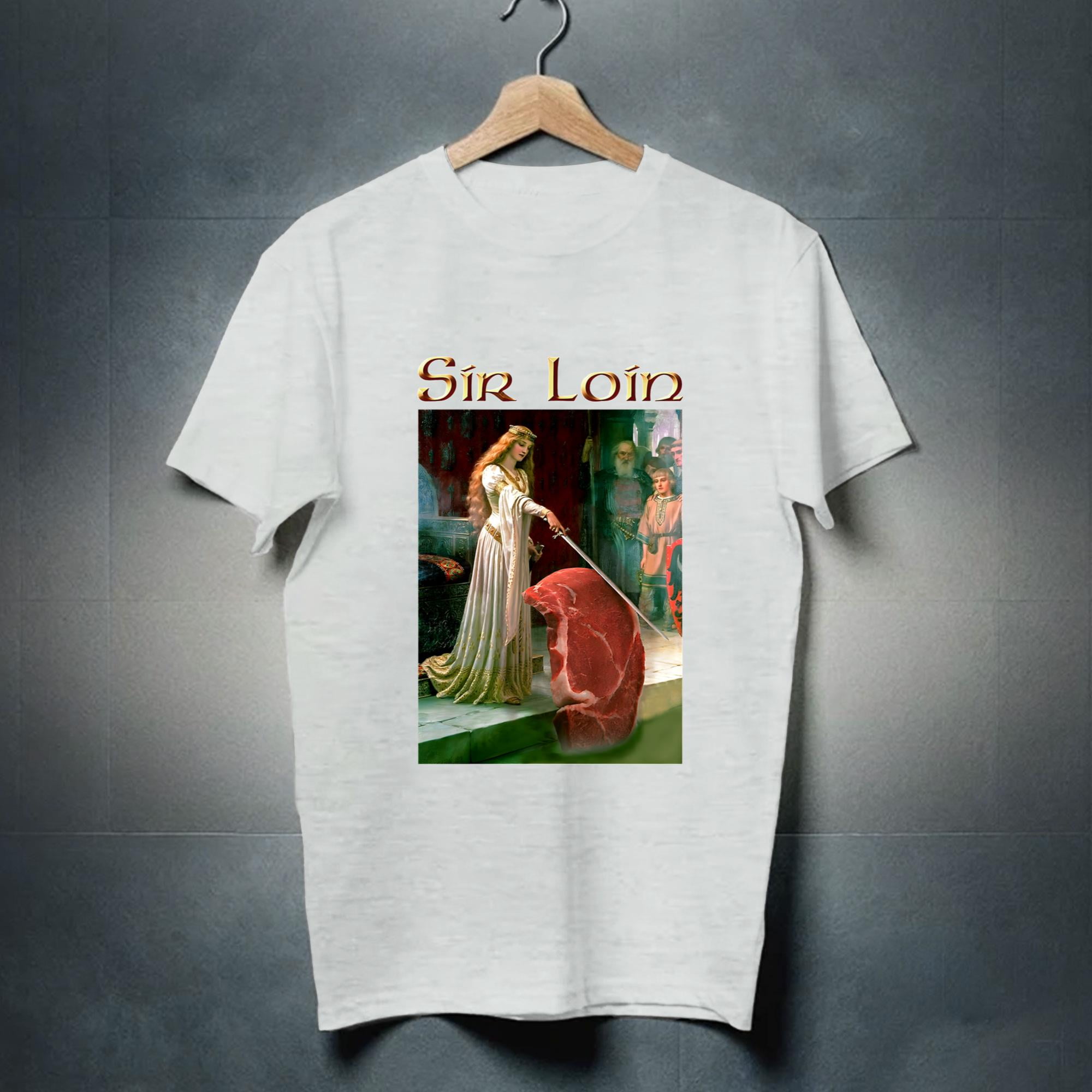 Sir Loin Steak Graphic T-shirt, Vintage Food Lover Shirt - Walmart.com