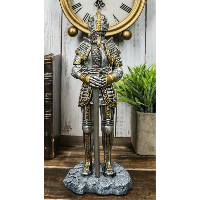 Sir Percival Standing Medieval Knight W/ Excalibur Sword Letter Opener ...