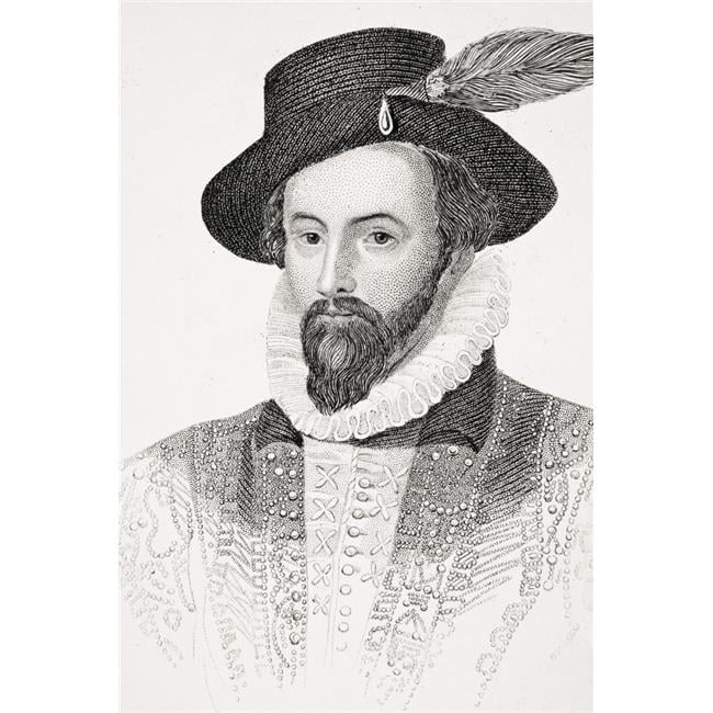 Sir Walter Raleigh C1554-1618 English Adventurer & Writer From Old ...