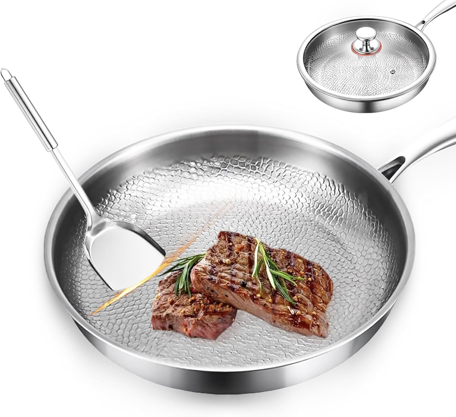 Siraat Pure Titanium Pan, 100% Titanium Pans for Cooking Non Stick ...