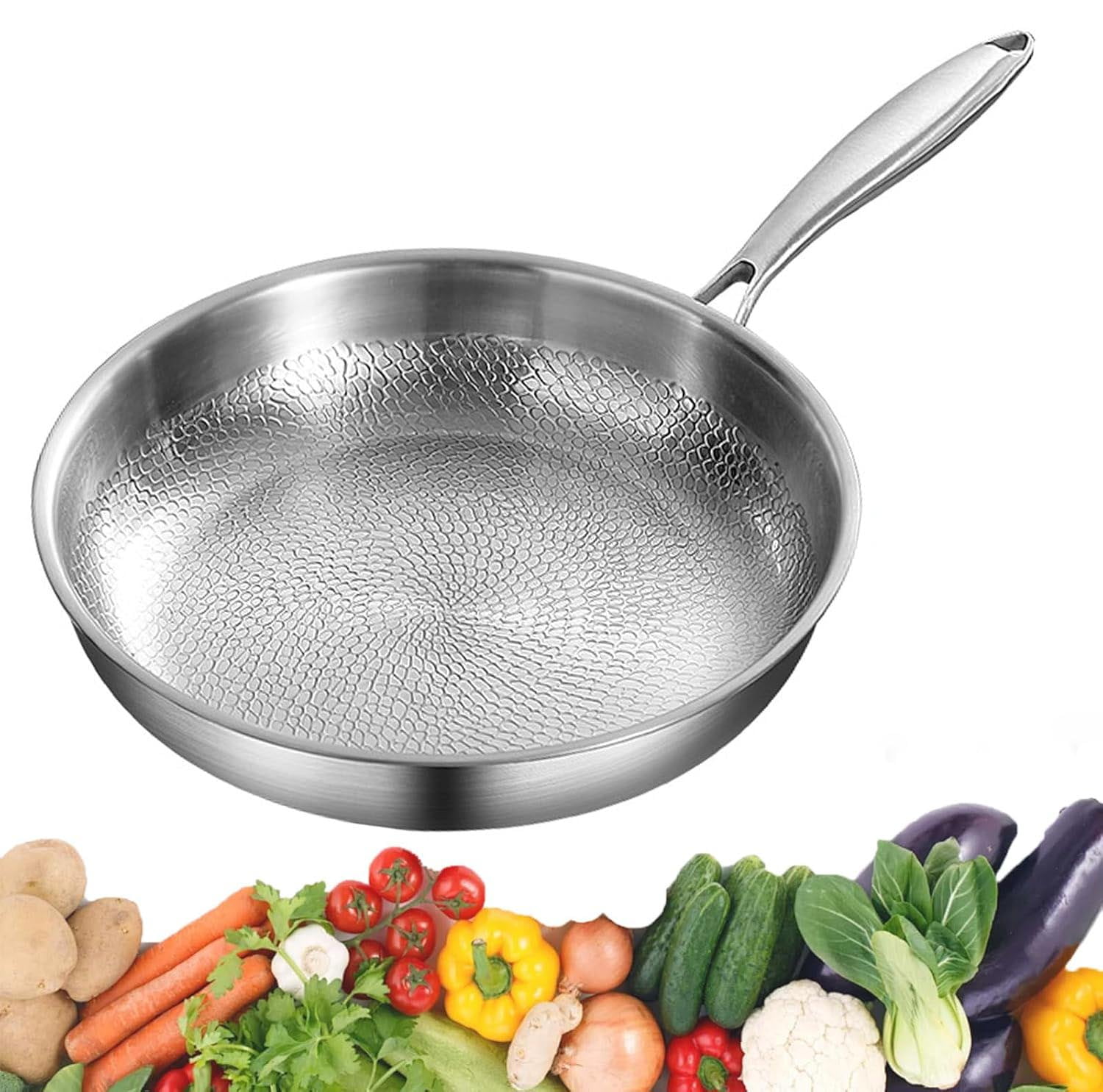 Siraatskitchen Titanium Pan, Titanium Hammered Pan Pro with Lid, 2025 ...