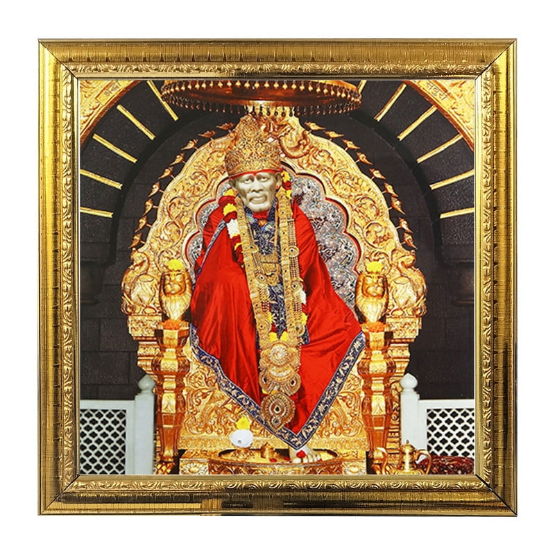 Sirdi Sai Baba God Idol Photo Frame for Pooja Hindu Bhagwan Devi Devta ...