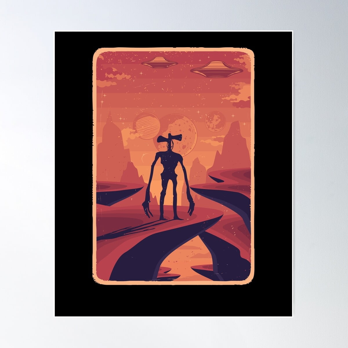 Siren Head Costume For Kids Boys Space Alien Ufo Poster Wall Art ...