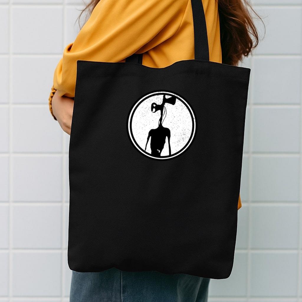Siren Head Sirenhead Creepypasta Horror Character Bag Gift Black Tote ...