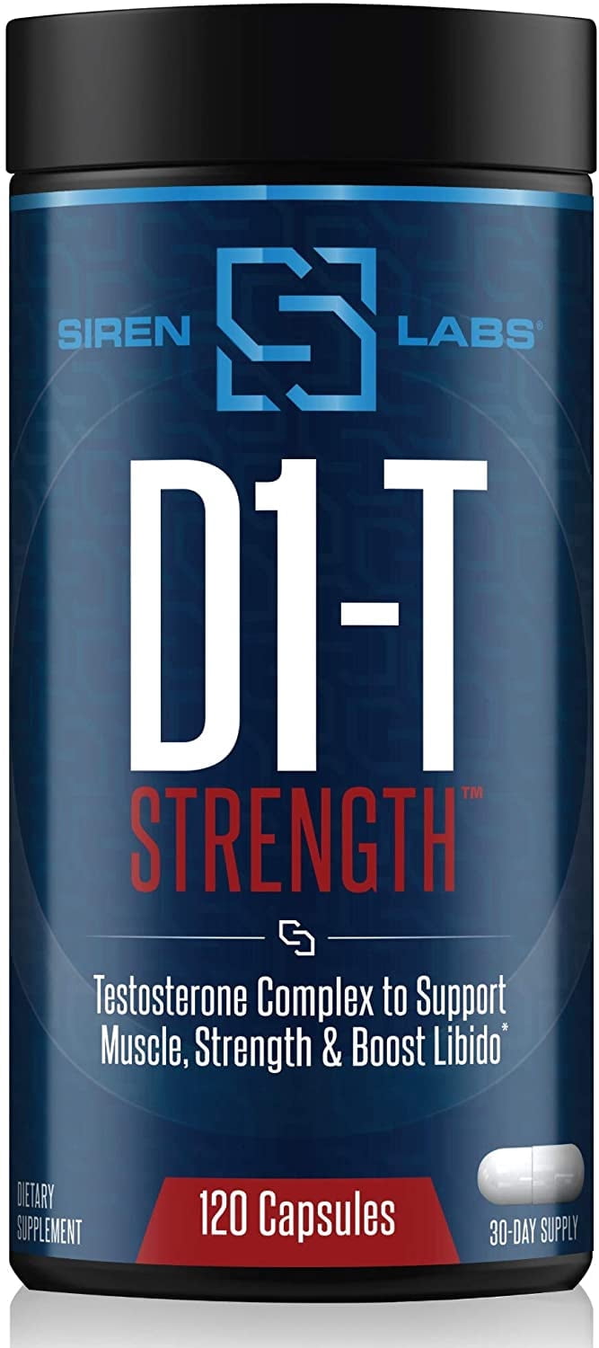 Siren Labs D1-T Strength Testosterone Booster for Men Mass Gainer with ...