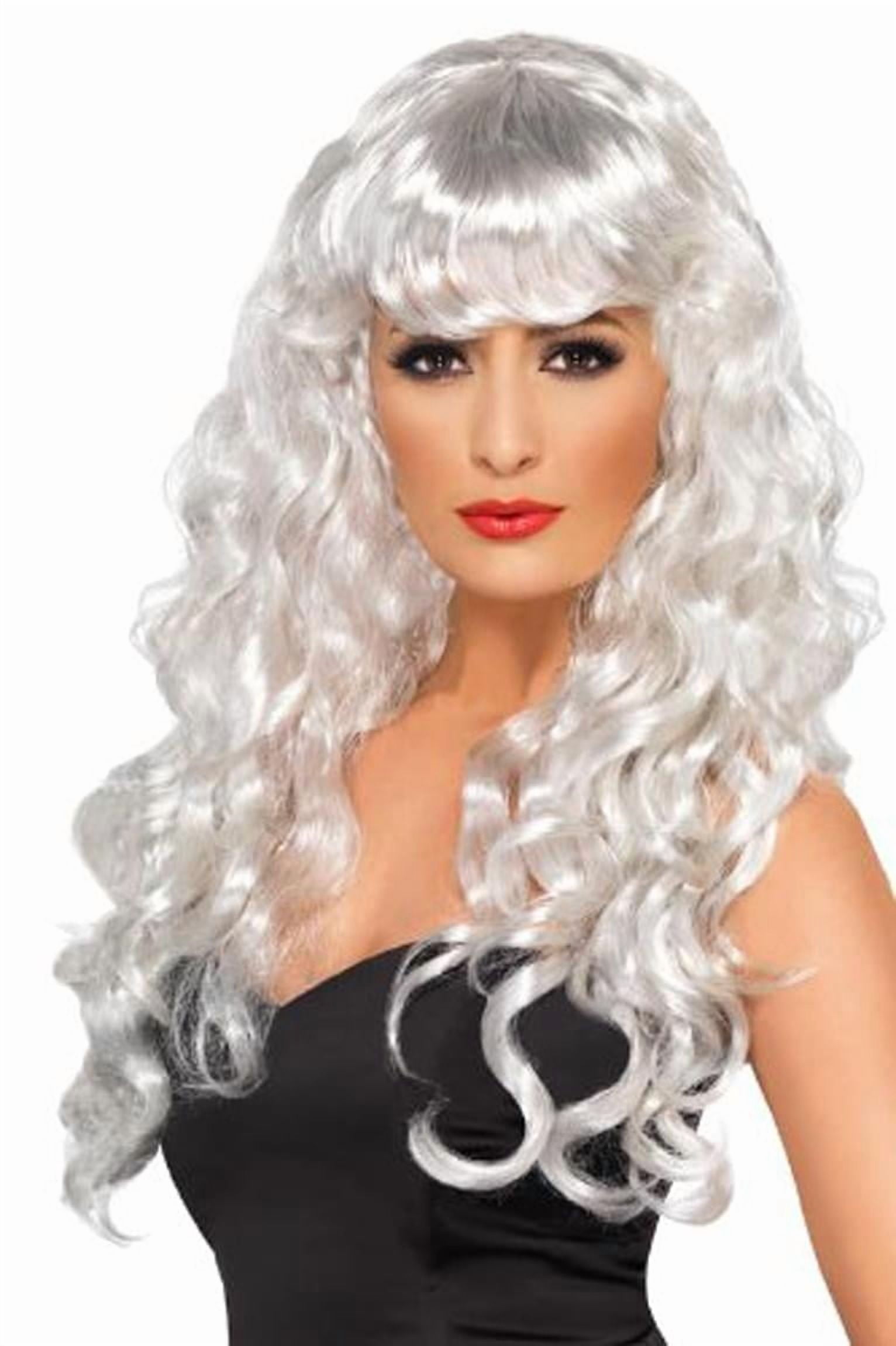 Siren Wig Adult White Ladies Wigs One Size Female Fancy Dress Party ...