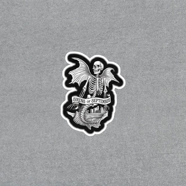 Sirens Of September Skeleton Anatomy Vinyl Sticker Decal Gothic Punk ...