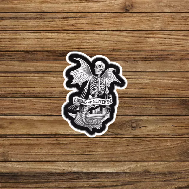 Sirens Of September Skeleton Anatomy Vinyl Sticker Decal Gothic Punk ...