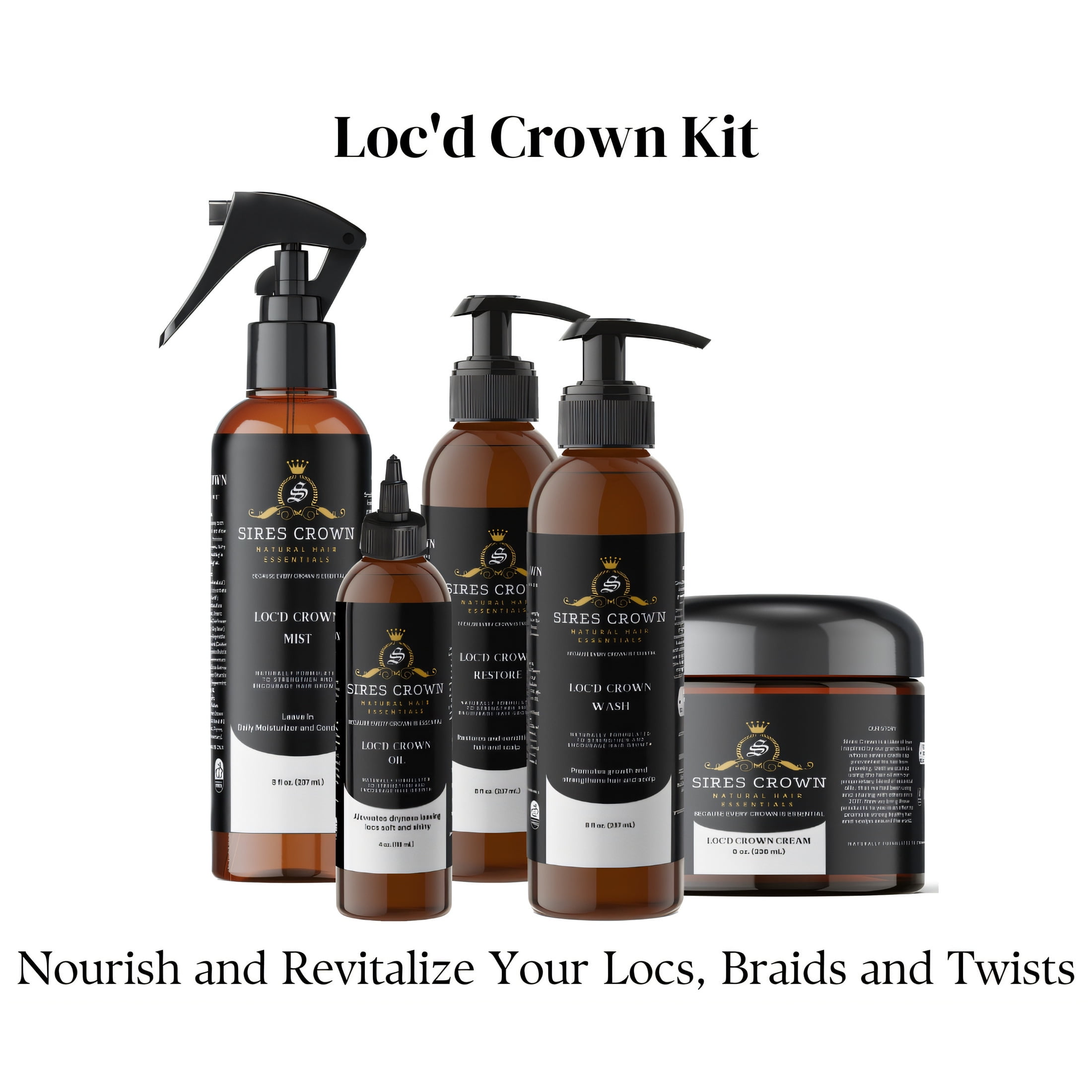 Sires Crown Natural Hair Essentials Loc'd Crown Kit - All in One ...