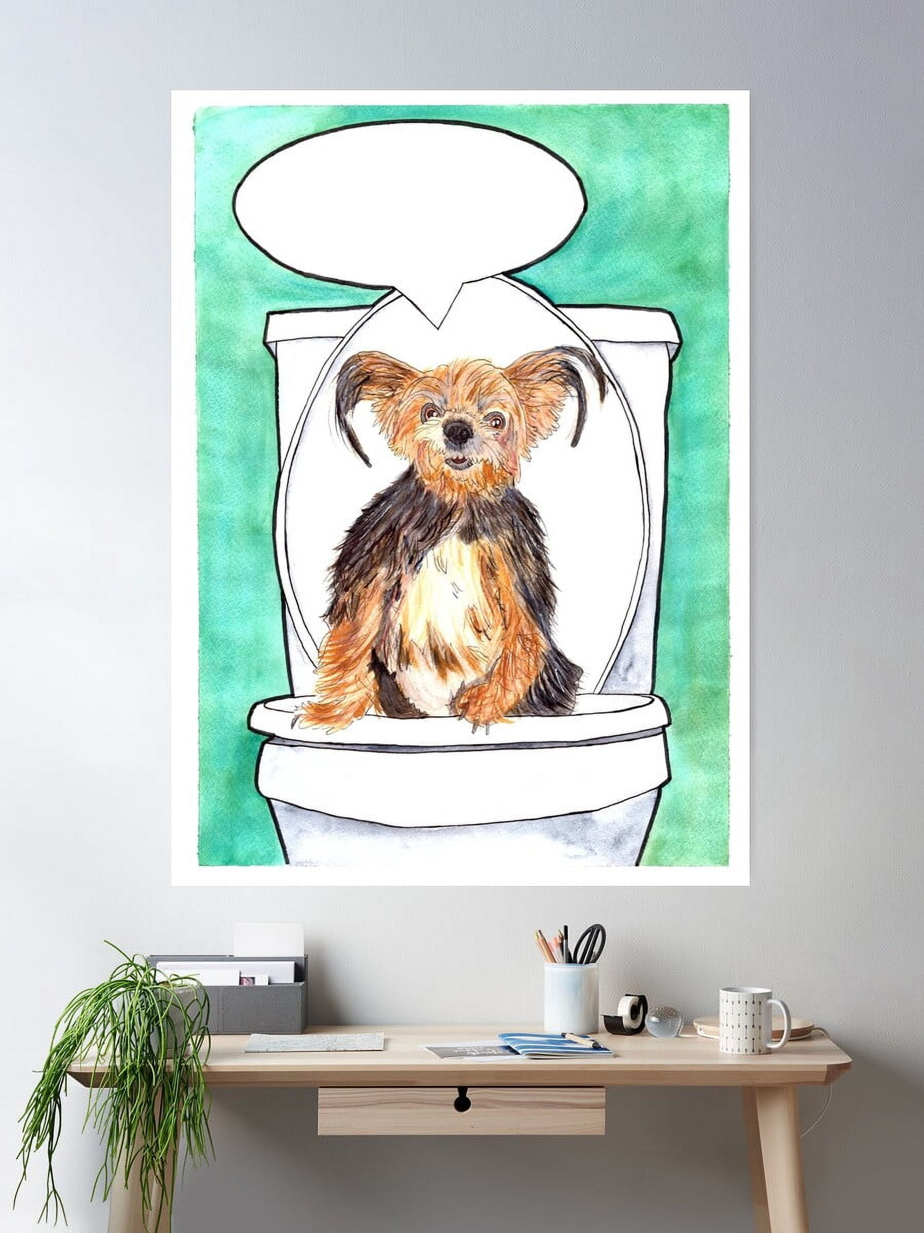 Siri On The Toilet Poster Wall Art, Modern Wall Decor For Living Room ...
