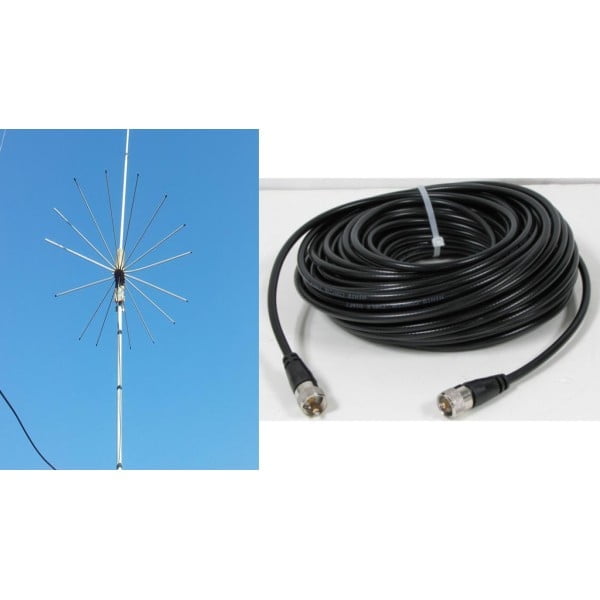 Sirio 2016 (26.4 - 28.2 Mhz) 5/8 Tunable 10m & CB Base Antenna and 100Ft Coax - Walmart.com
