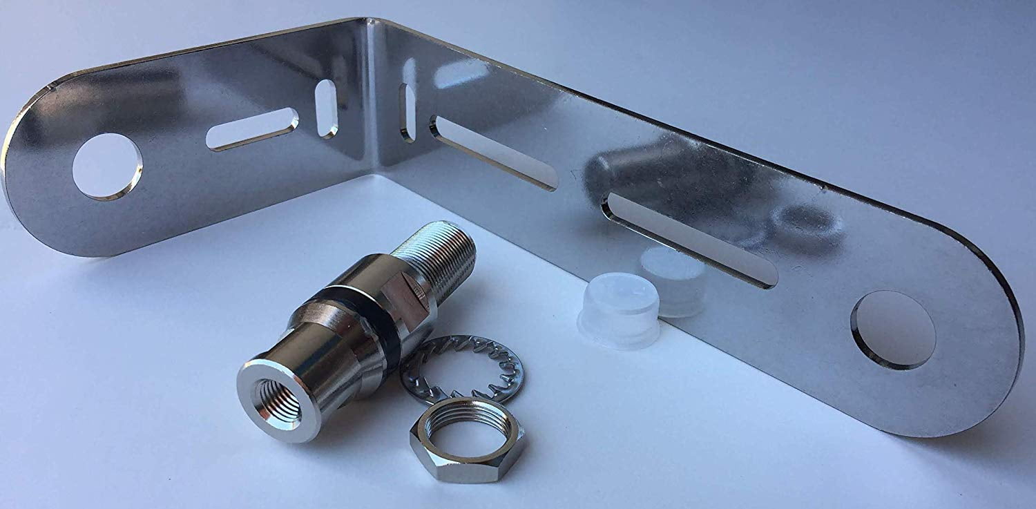 Sirio M-2 90 degrees stainless steel bracket with Heavy Duty 3/8 SO 239 ...