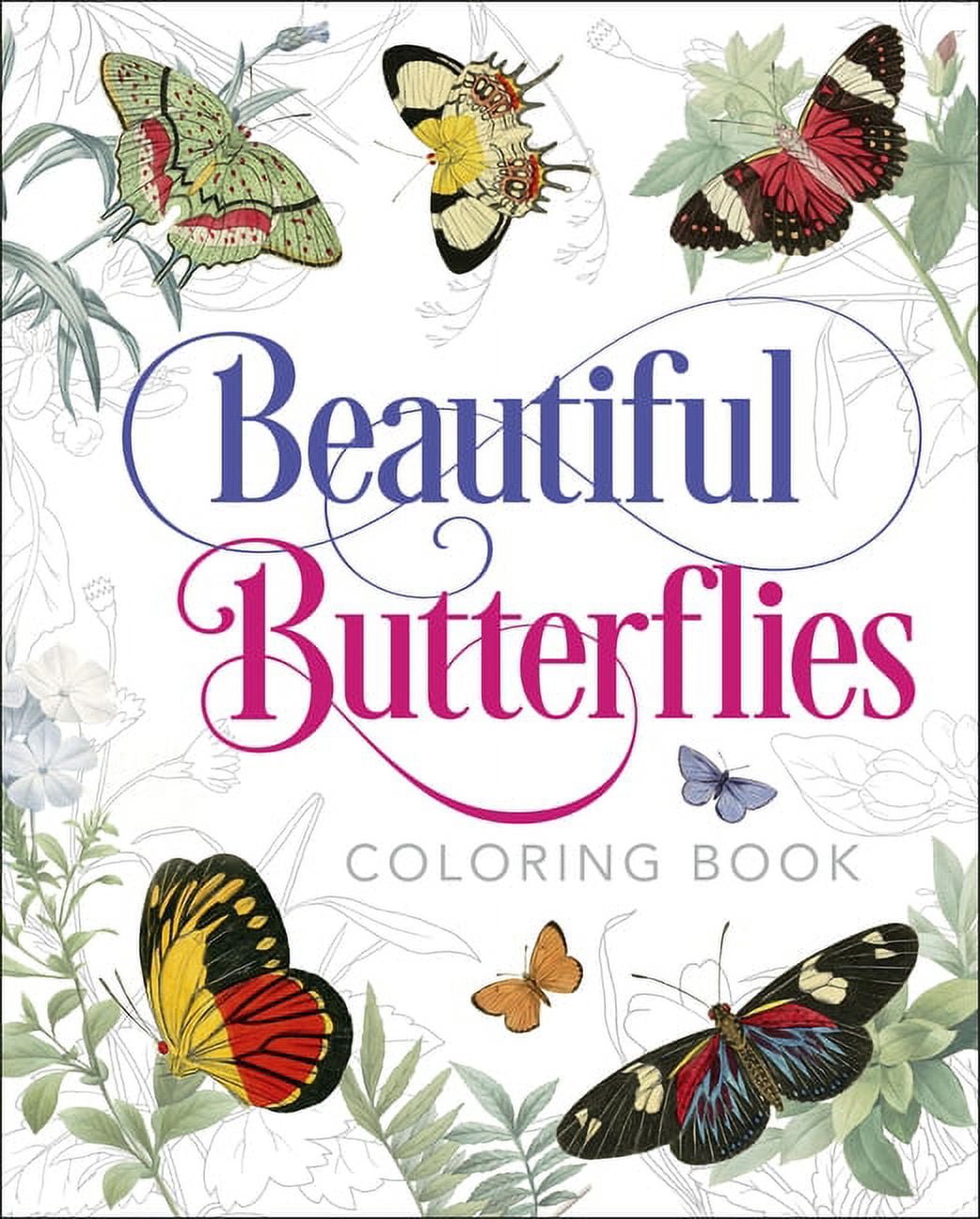 Sirius Classic Nature Coloring Beautiful Butterflies Coloring Book ...