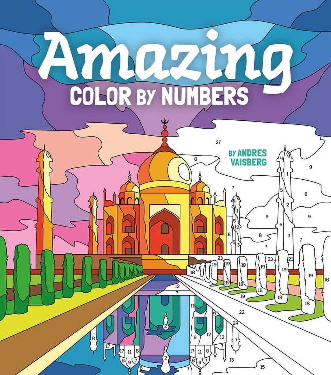 Arcturus Creative Color-By-Numbers Amazing Color by Numbers: Includes ...