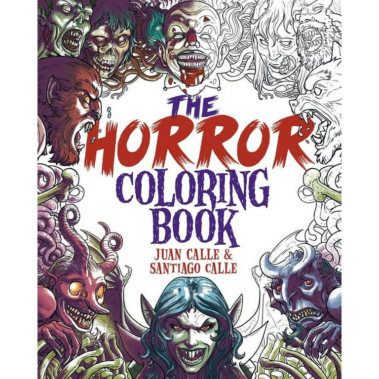 coloring book scary