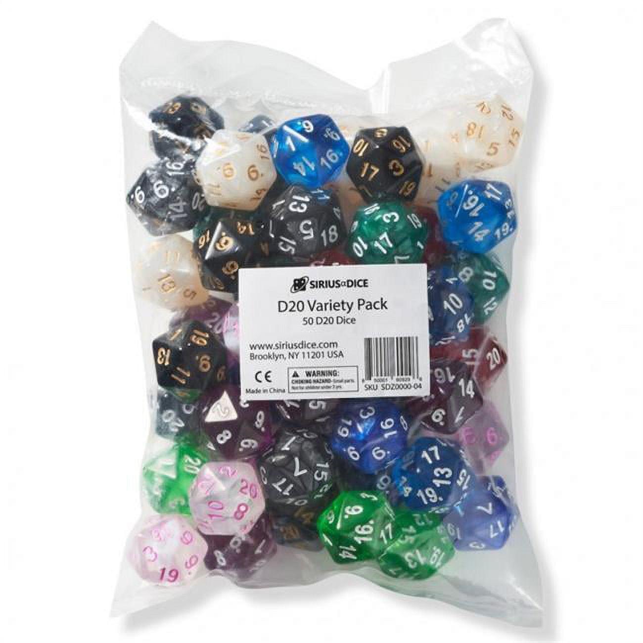Sirius Dice SDZ000005 D20 Premium Variety Pack Dice Set, Assorted Color ...