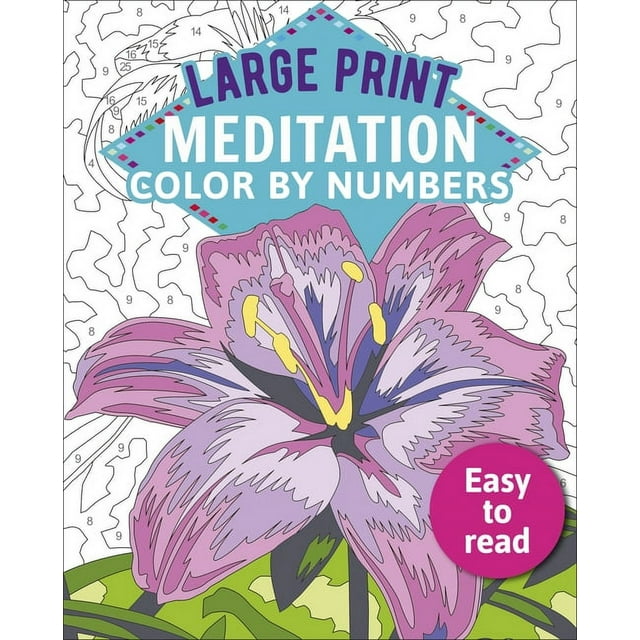 Sirius Large Print Color by Numbers Coll Large Print Meditation Color ...