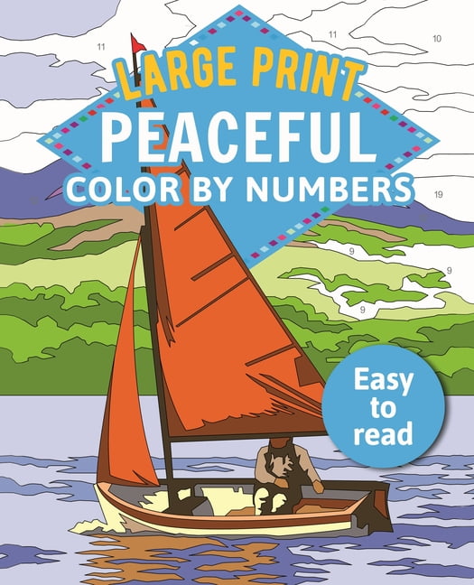Sirius Large Print Color by Numbers Coll Large Print Peaceful Color by ...