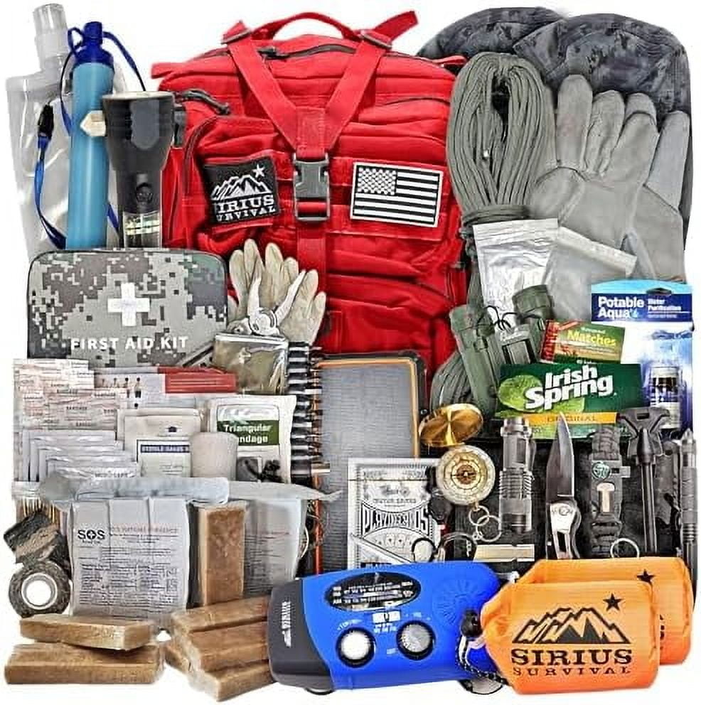 Sirius: Pre-Packed Bug Out Bag - 72 Hour Kit for 2 People - Bugout Backpack Survival Kit ...