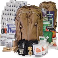 2-Person Emergency Survival Backpack - 72hr Food, Water, Gear – Tan ...