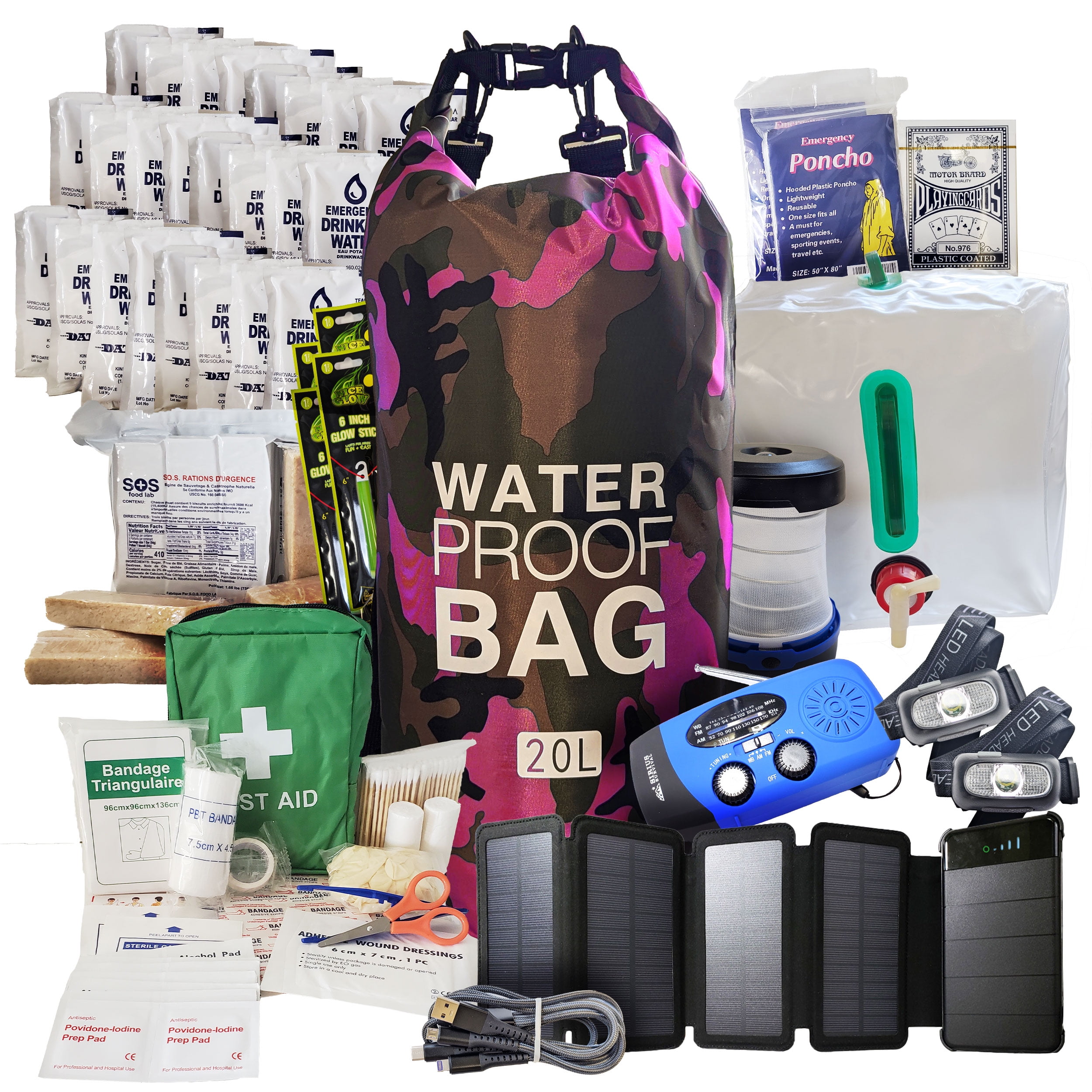 Sirius Survival Pre-Packed Hurricane Kit - Comprehensive Hurricane Preparedness Items ...