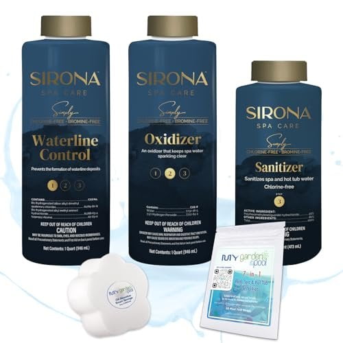 Sirona Simply Hot Tub Care Kit: Waterline Cleaner, Oxidizer, Non ...