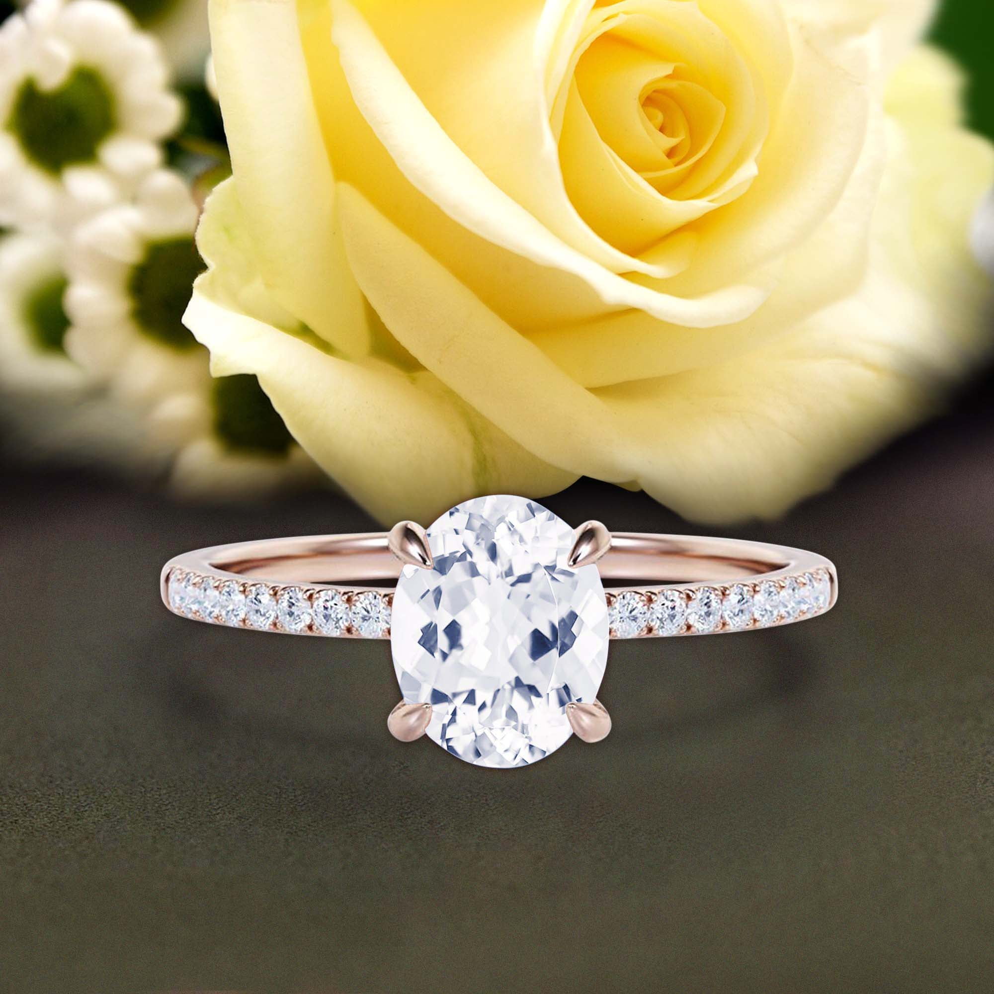 Sirprisingly Gift Minimalist 1.50 Carat Oval Cut Diamond Moissanite ...