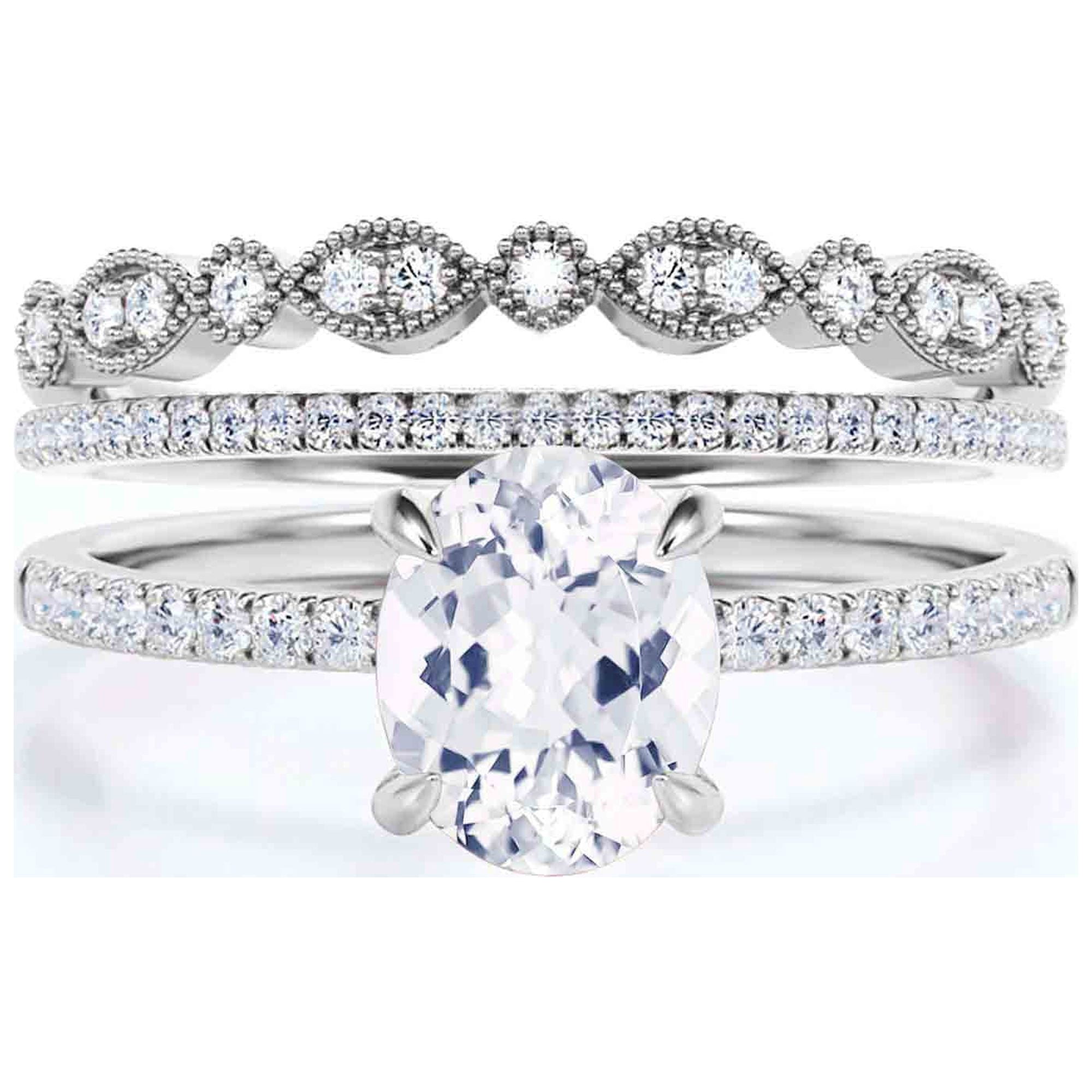Sirprisingly Gift Minimalist 2.50 Carat Oval Cut Diamond Moissanite ...