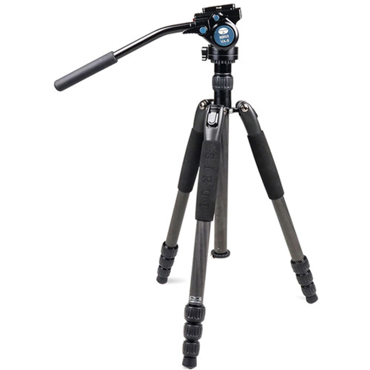 T-024SK Lightweight 4-Section Carbon Fiber Tripod with Ultracompact VA ...