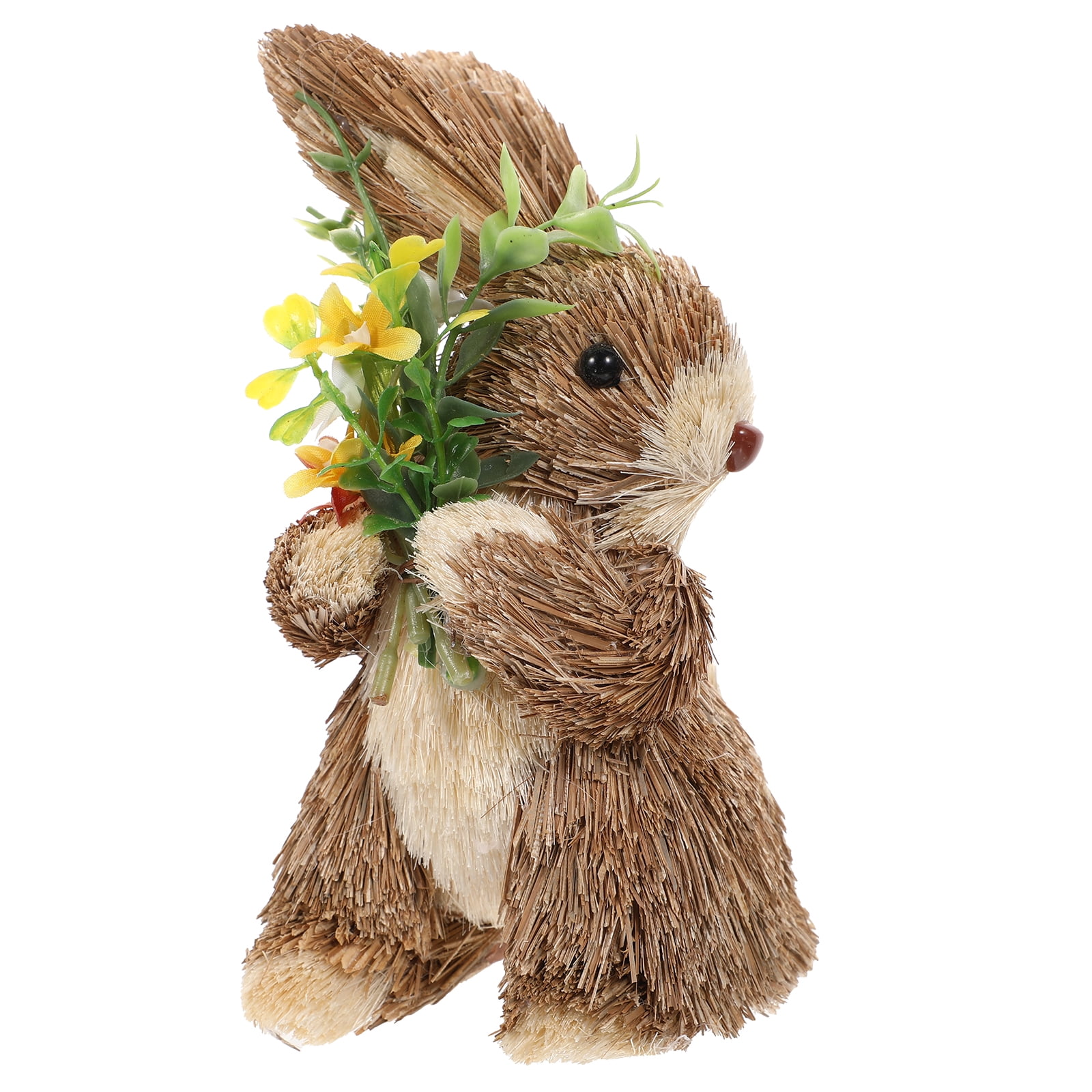 WRITWAA Animal Tabletop Decoration Rabbit Adornment Straw Decorative ...