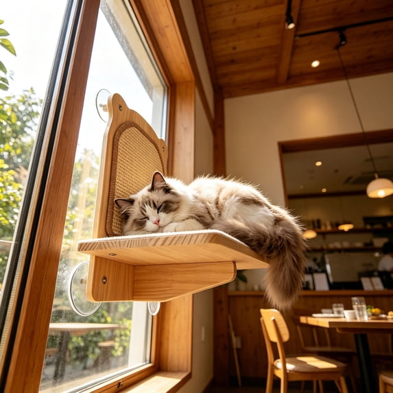 Sisal Cat Scratcher Board Suction Cup Cat Window Perch with Scratching ...