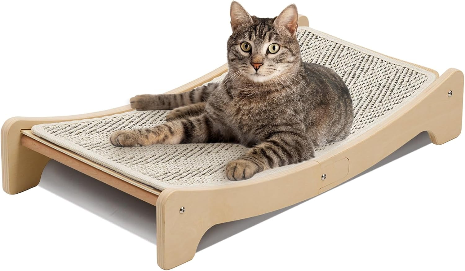 Sisal Cat Scratching Board, Curved Sisal Cat Scratcher, Large Indoor ...