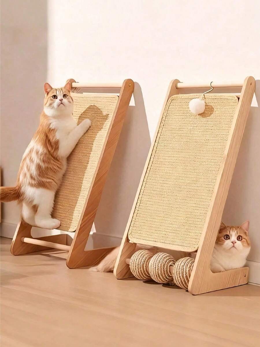 Sisal Cat Scratching Post and Board, Heavy Duty Cat Scratcher Mat for Indoor Cats, Sturdy ...