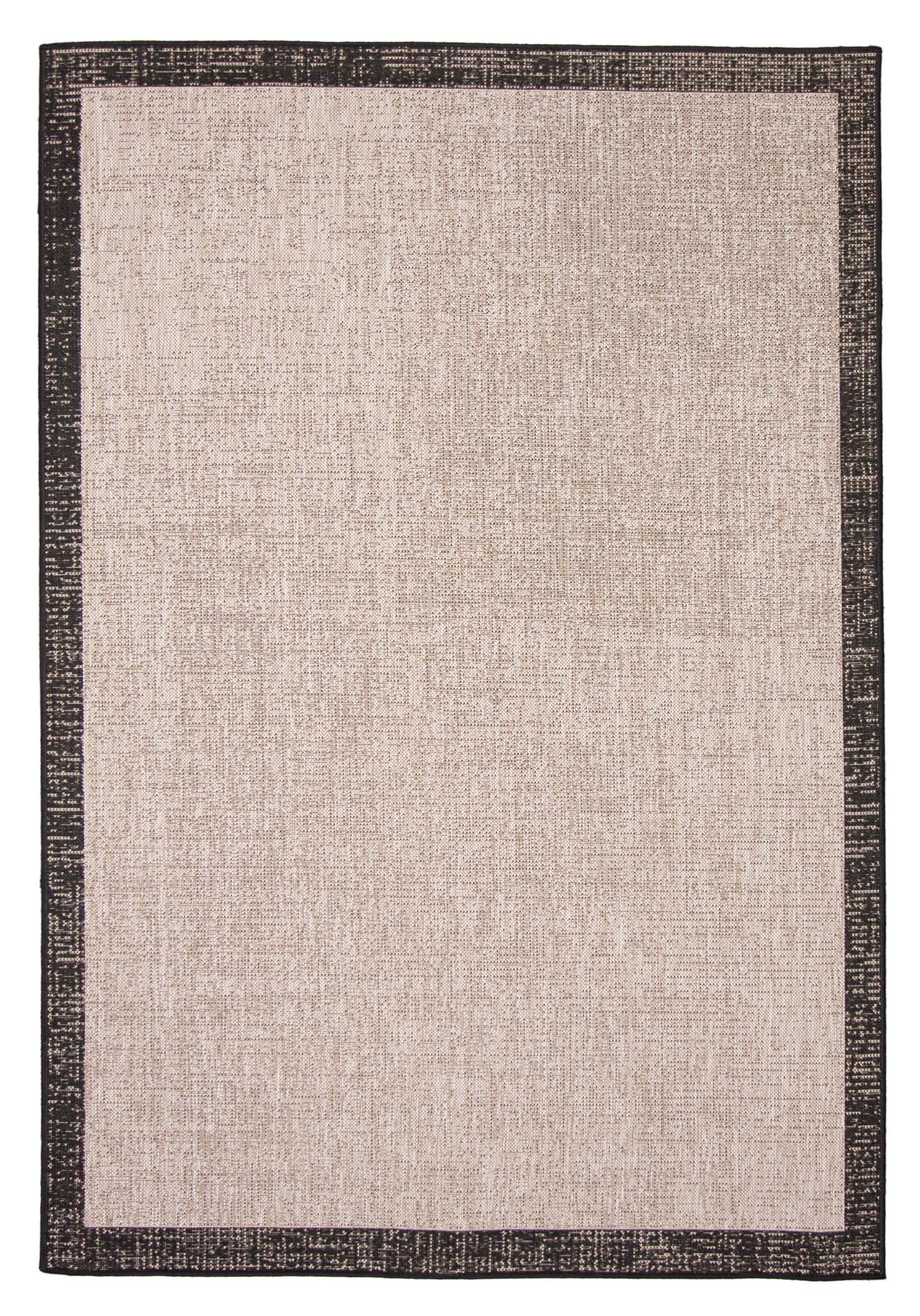 Sisal Classic Silver/Black Polypropylene Rug 5'3" x 7'7" - Walmart.com