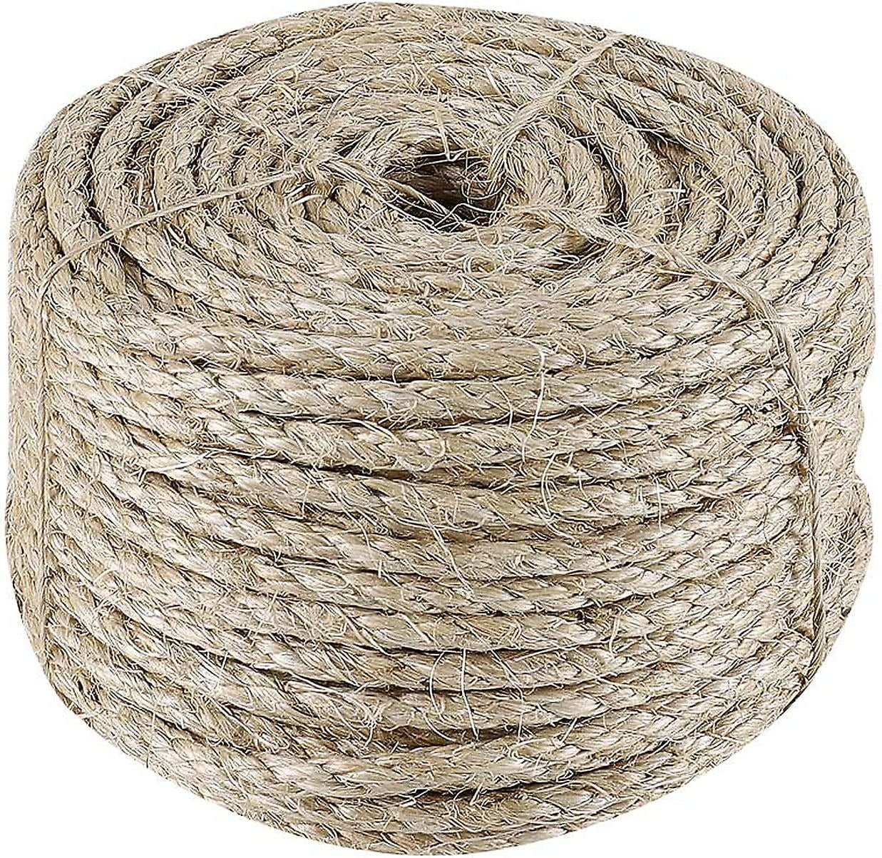 Sisal Rope Cat Tree Rope, 6mm (50m) Replacement Rope Jute Rope, As Cat ...