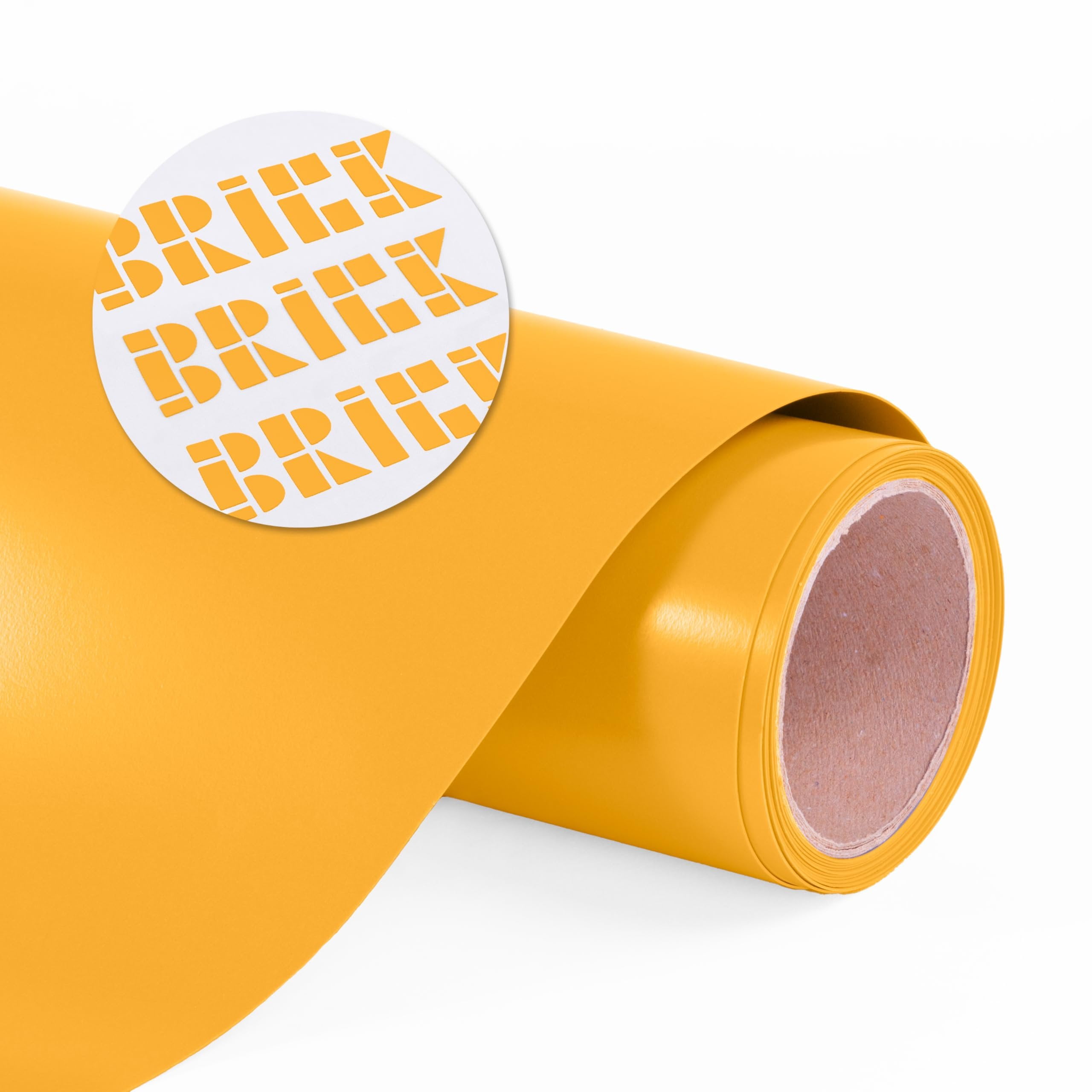 Siser Brick 600 Heat Transfer Vinyl, 19.6" x 3FT Roll Yellow - HEX #FEB236 - Compatible with ...