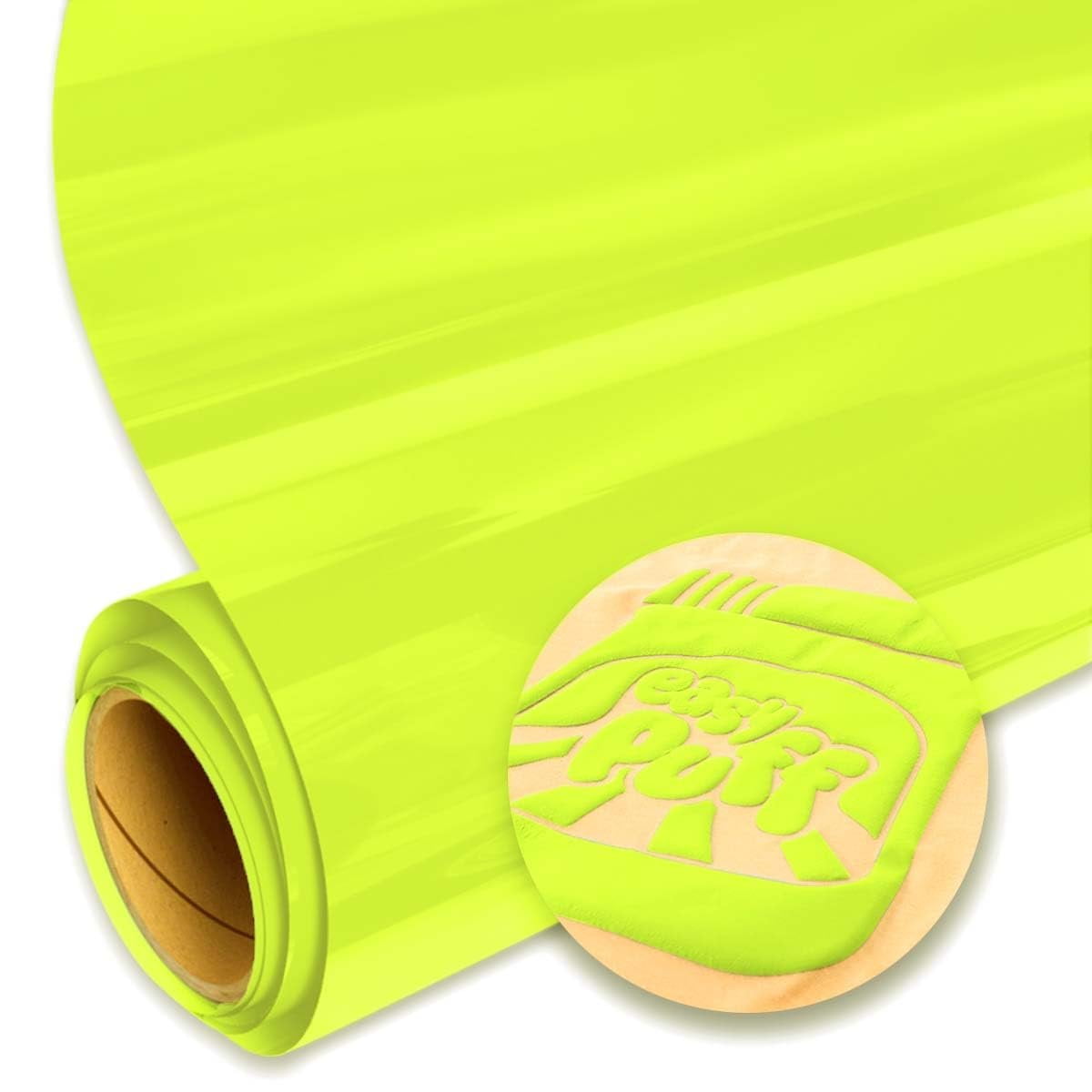 Siser Easy Puff HTV 11.8"x5yd - Puffy Heat Transfer Vinyl Neon Yellow ...