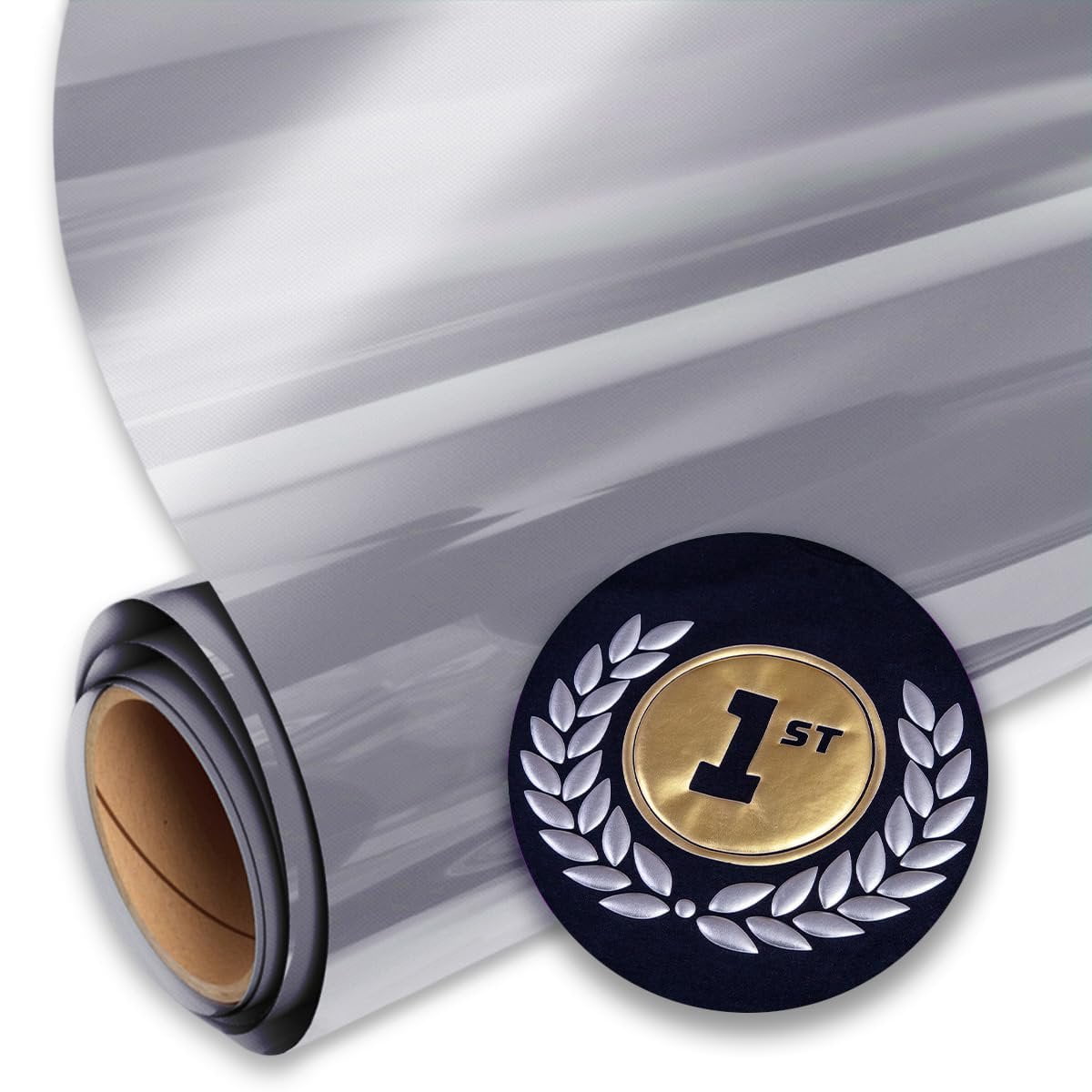 Siser Easy Puff Metallic HTV 11.8"x10ft Roll Silver Puffy Heat Transfer Vinyl Compatible with ...