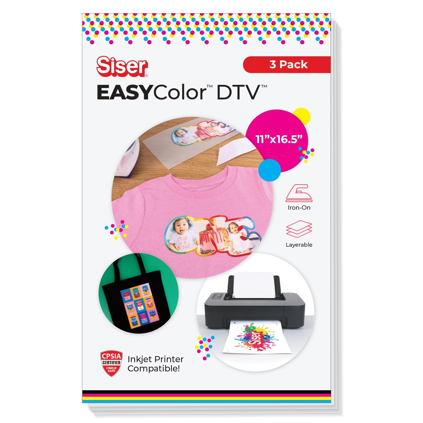 Siser EasyColor DTV, 11" x 16.5" Sheets 3 Pack - Inkjet Printer ...