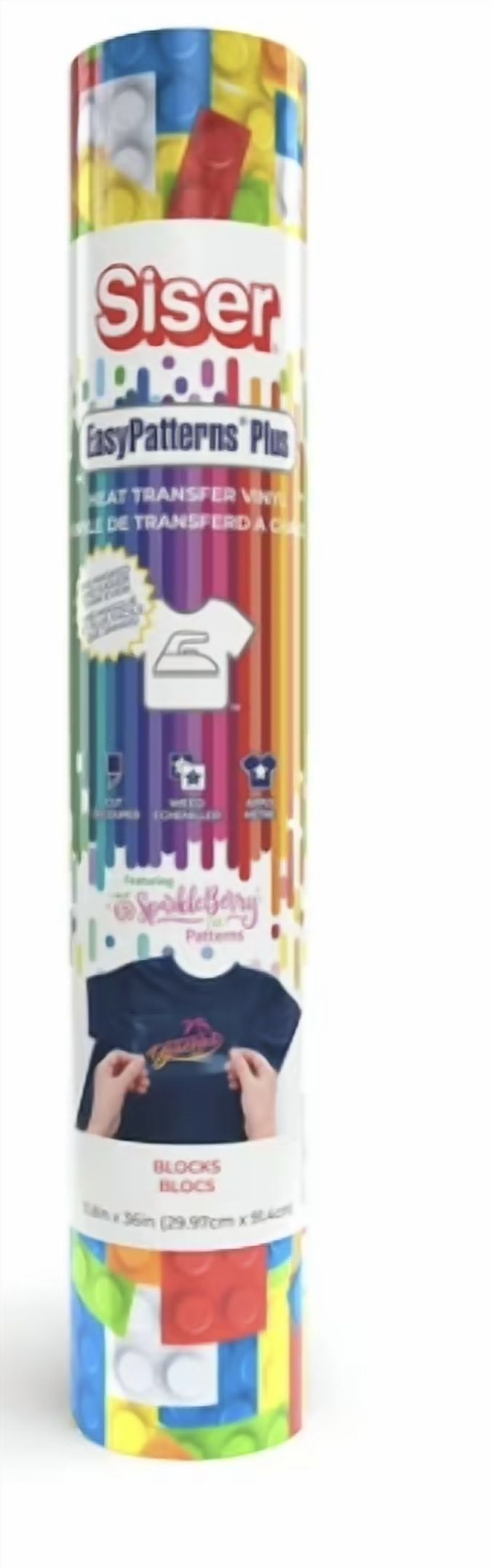 Siser EasyPatterns Plus SparkleBerry Ink Blocks Heat Transfer Vinyl ...