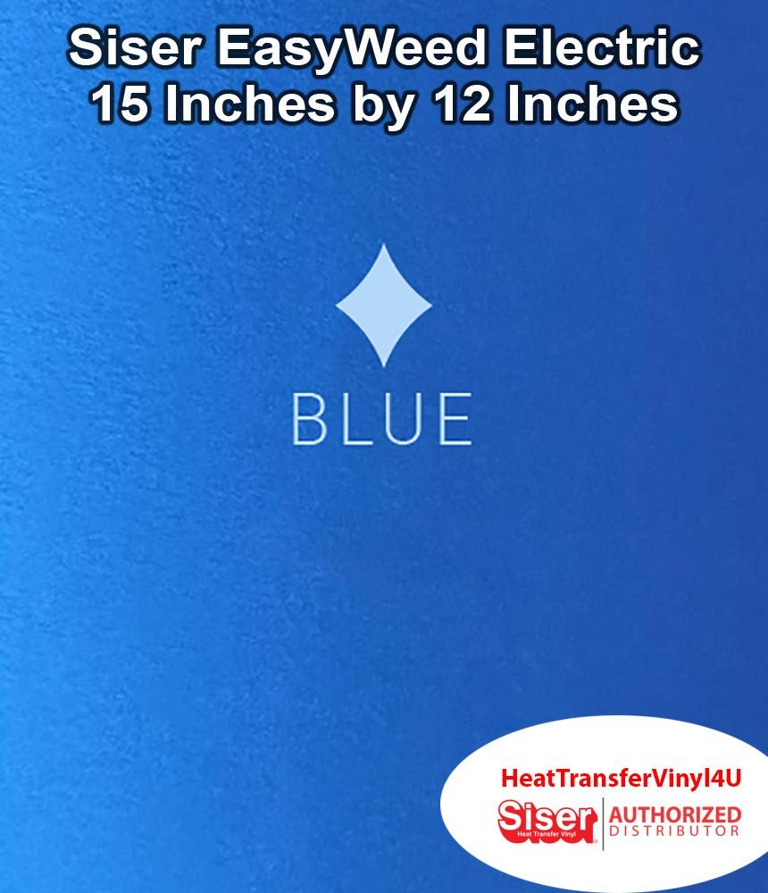 Siser EasyWeed Electric Iron on Heat Transfer Vinyl - 15 Inches Blue, 1 ...