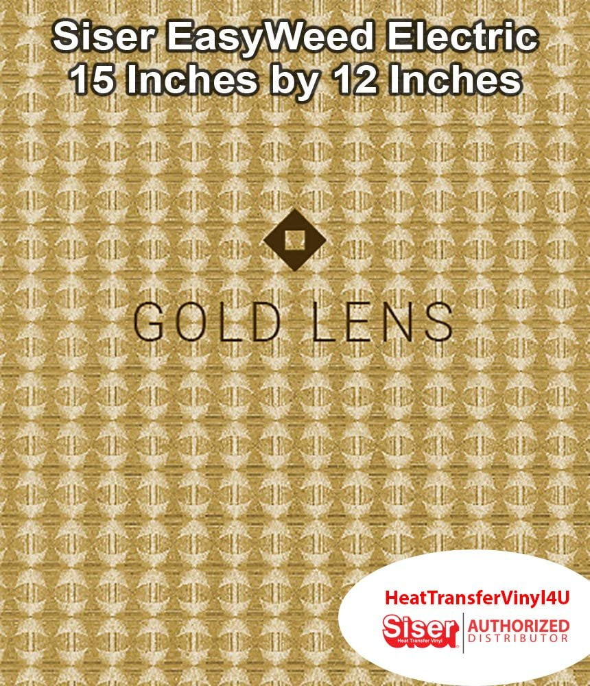Siser EasyWeed Electric Iron on Heat Transfer Vinyl - 15 Inches Gold ...